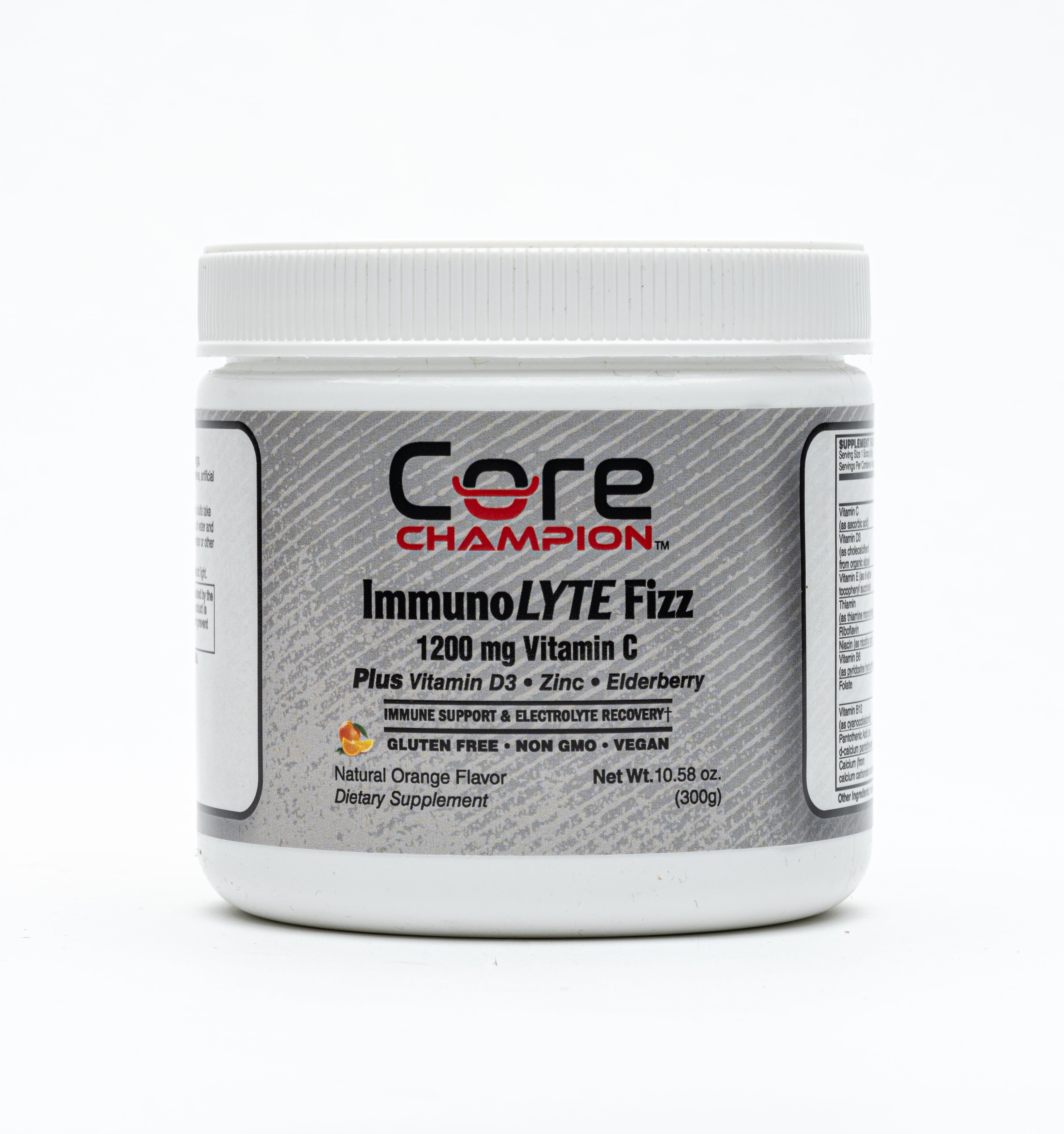 ImmunoLYTE Fizz Powder 300mg, Orange Flavor – Core Champion Fitness