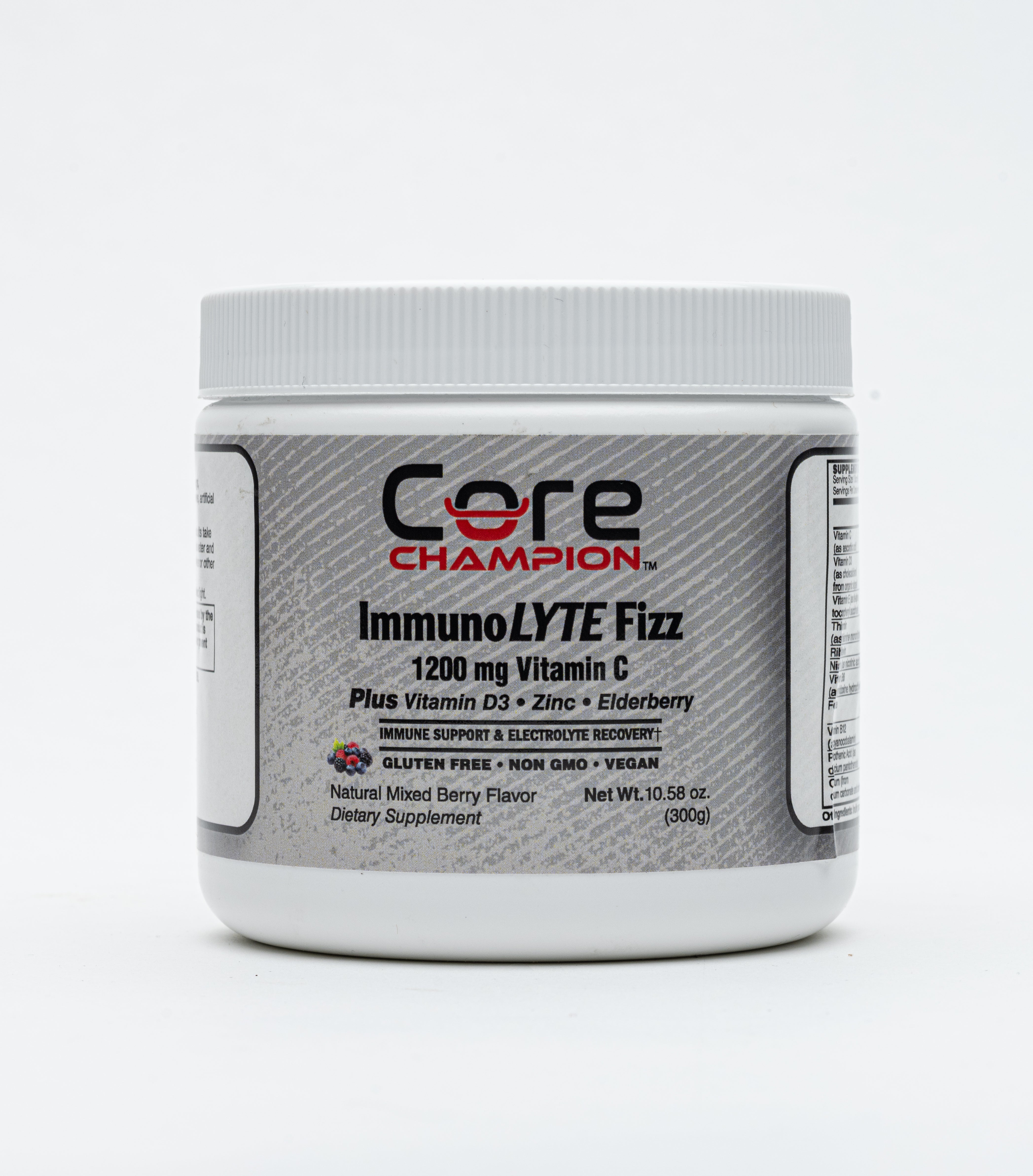 ImmunoLyte Fizz Powder, 300mg Berry Flavor – Core Champion Fitness
